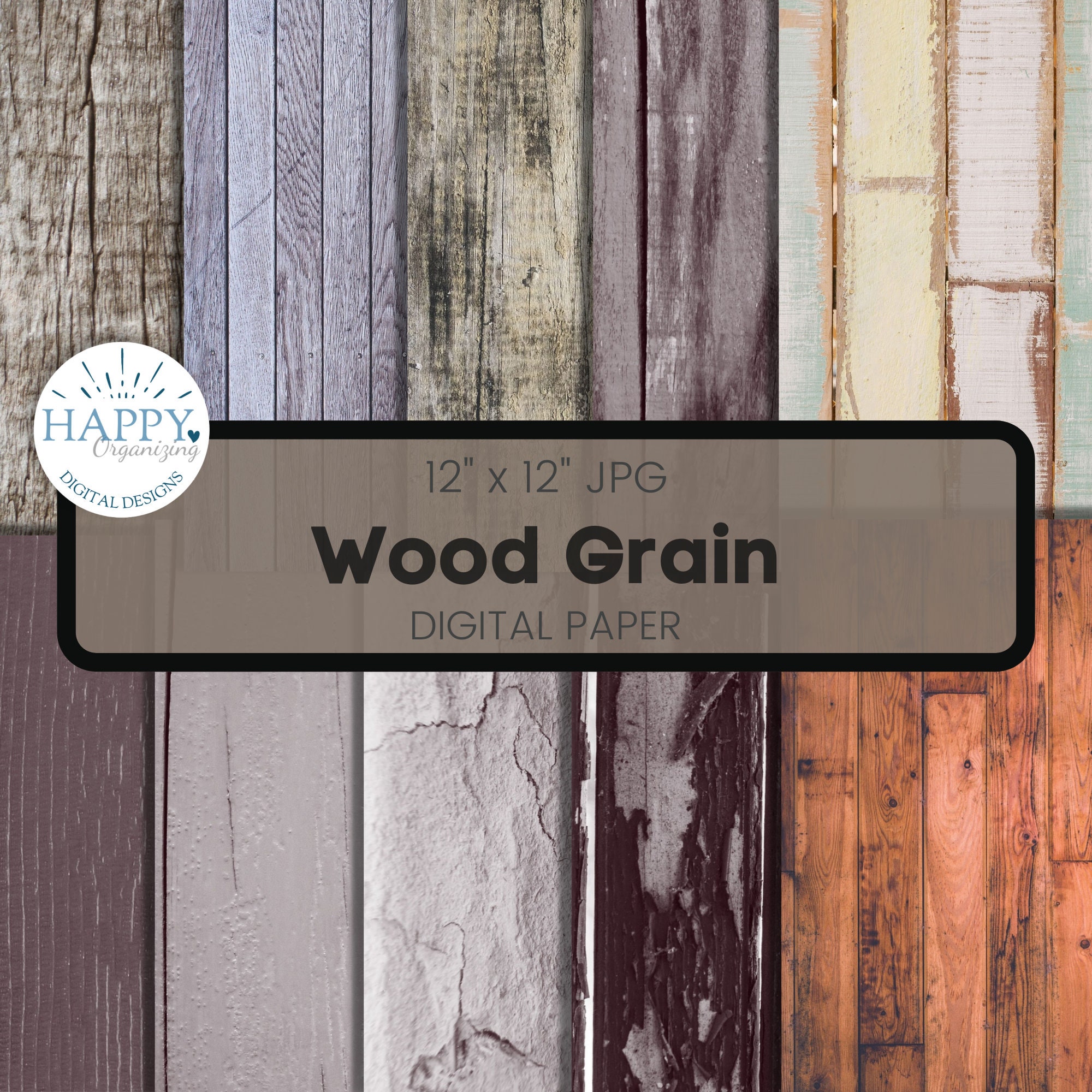 Wood Grain Digital Paper, Rustic Wood Grain Paper, Wood Background ...