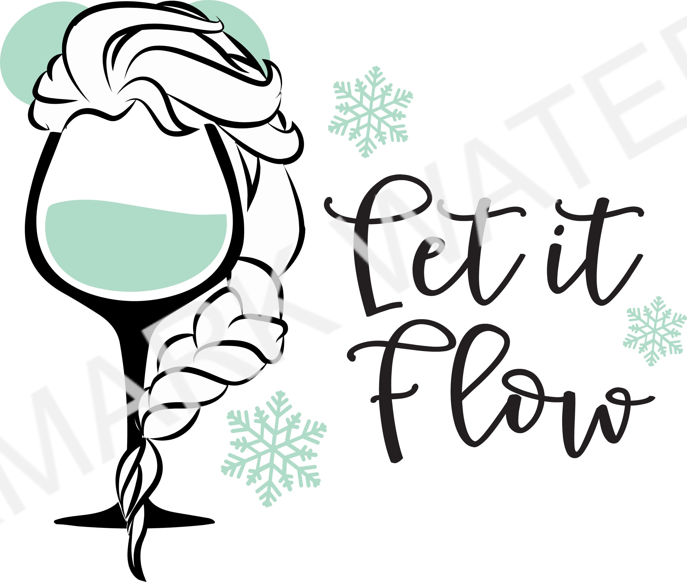 Let It Flow ELSA Frozen Princess Character Drinking Alcohol - Etsy