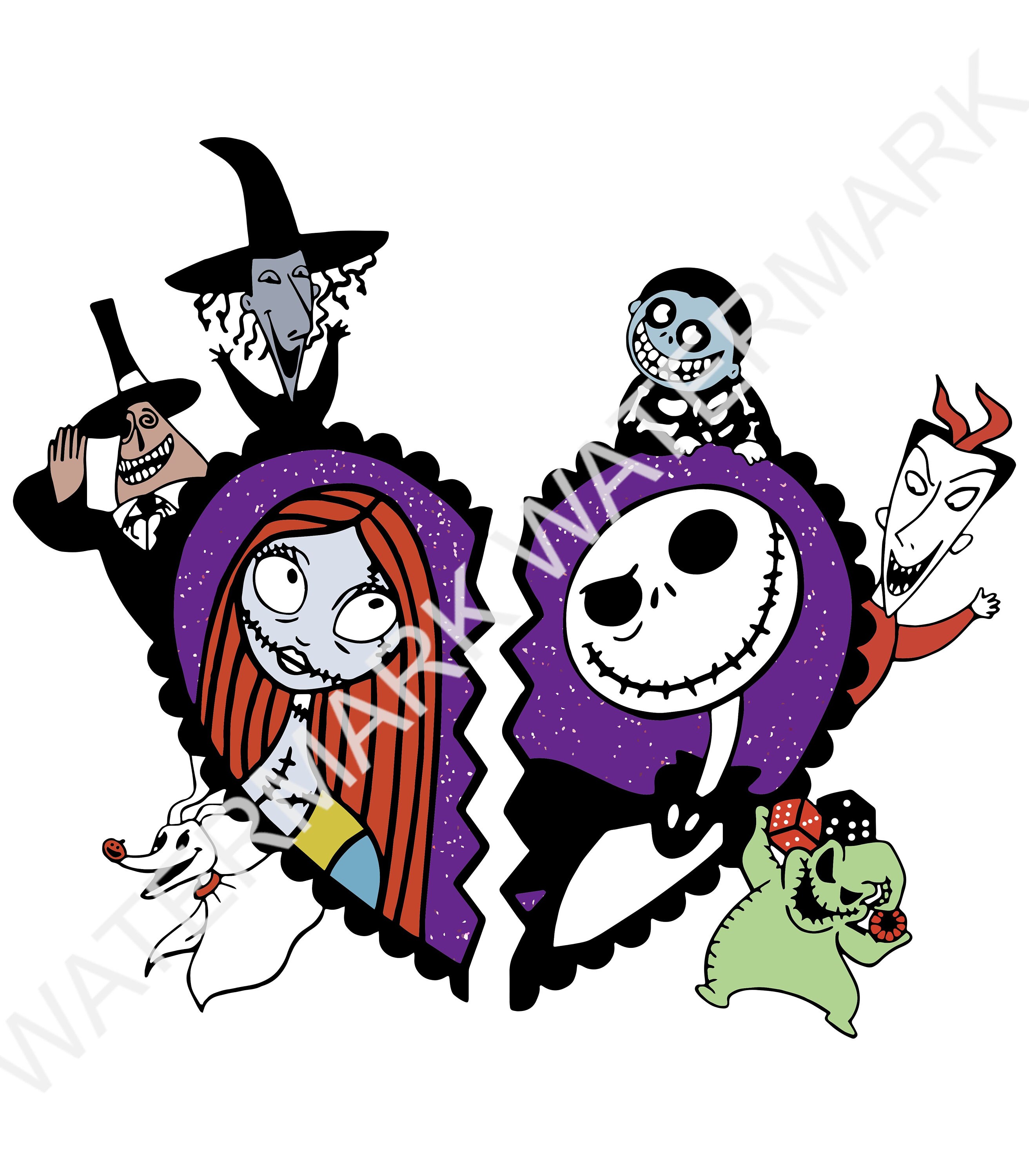 Jack Sally Lock Shock Barrel Oogie Characters PNG Instant - Etsy