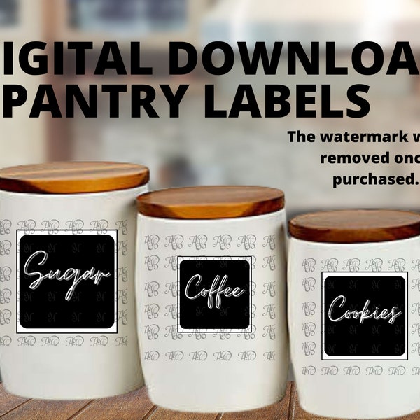 Printable Pantry Labels - Etsy