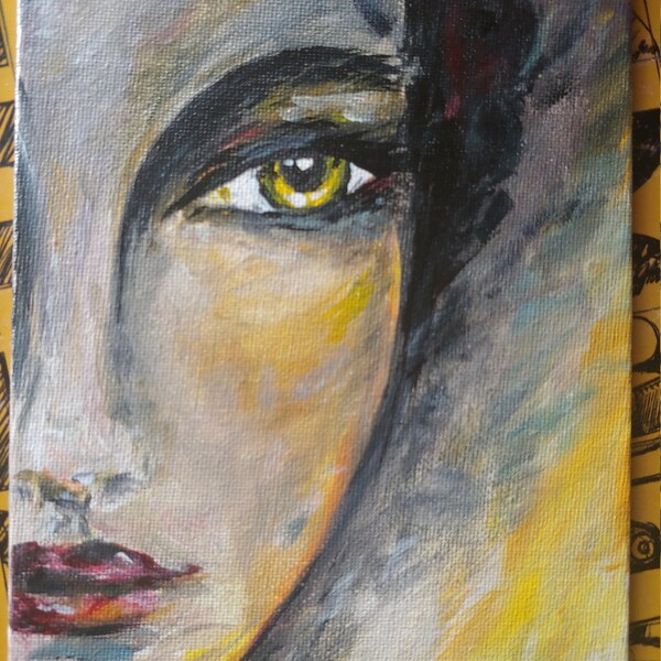 Half Face Artwork - Etsy