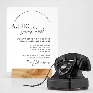 Audio Guest Book Sign, Hens Party Sign, Engagement Party Sign ...