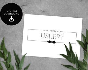Usher Card - Etsy