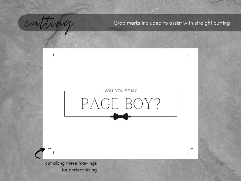Flower Girl & Page Boy Proposal Cards, Modern, Minimalist Design ...