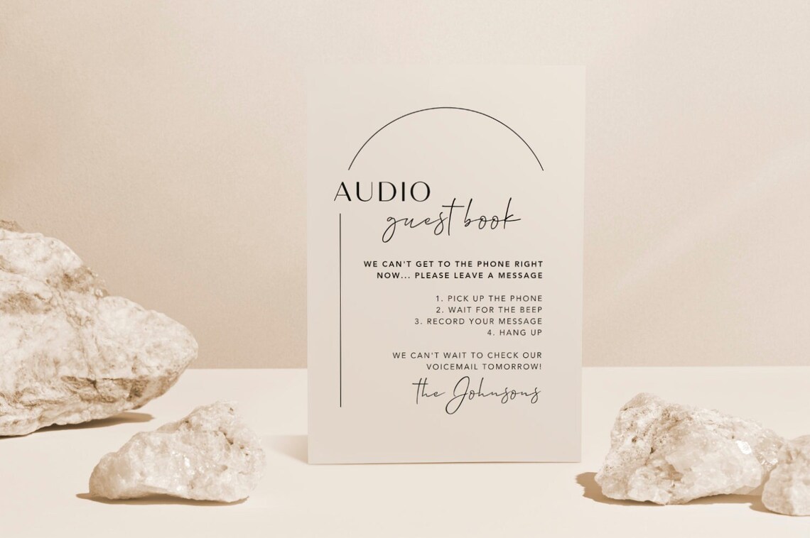 Audio Guest Book Sign Hens Party Sign Engagement Party Sign - Etsy