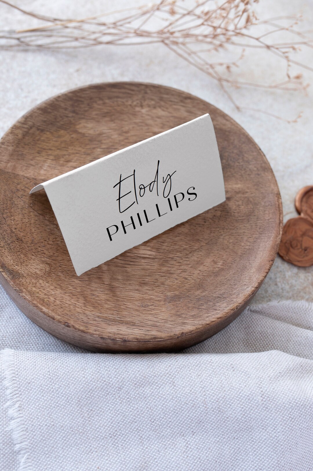 Place Card Template for Event or Wedding Canva Template Minimal Design ...