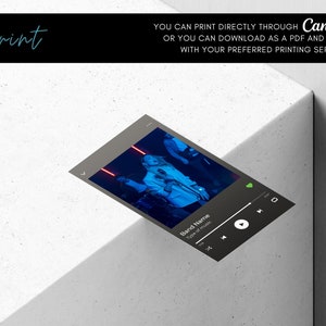 Spotify Business Card Template for Musician Editable Canva Template ...