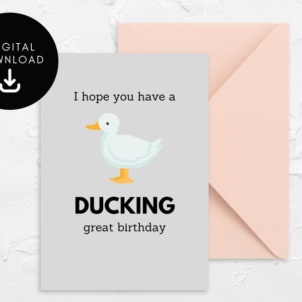 Duck Pun Birthday Card - Etsy