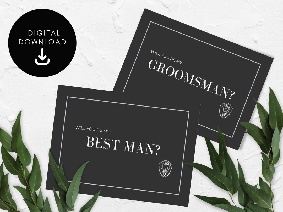 Best Man & Groomsmen Proposal Cards, Modern, Minimalist Design ... Best Man & Groomsmen Proposal Cards, Modern, Minimalist Design ...