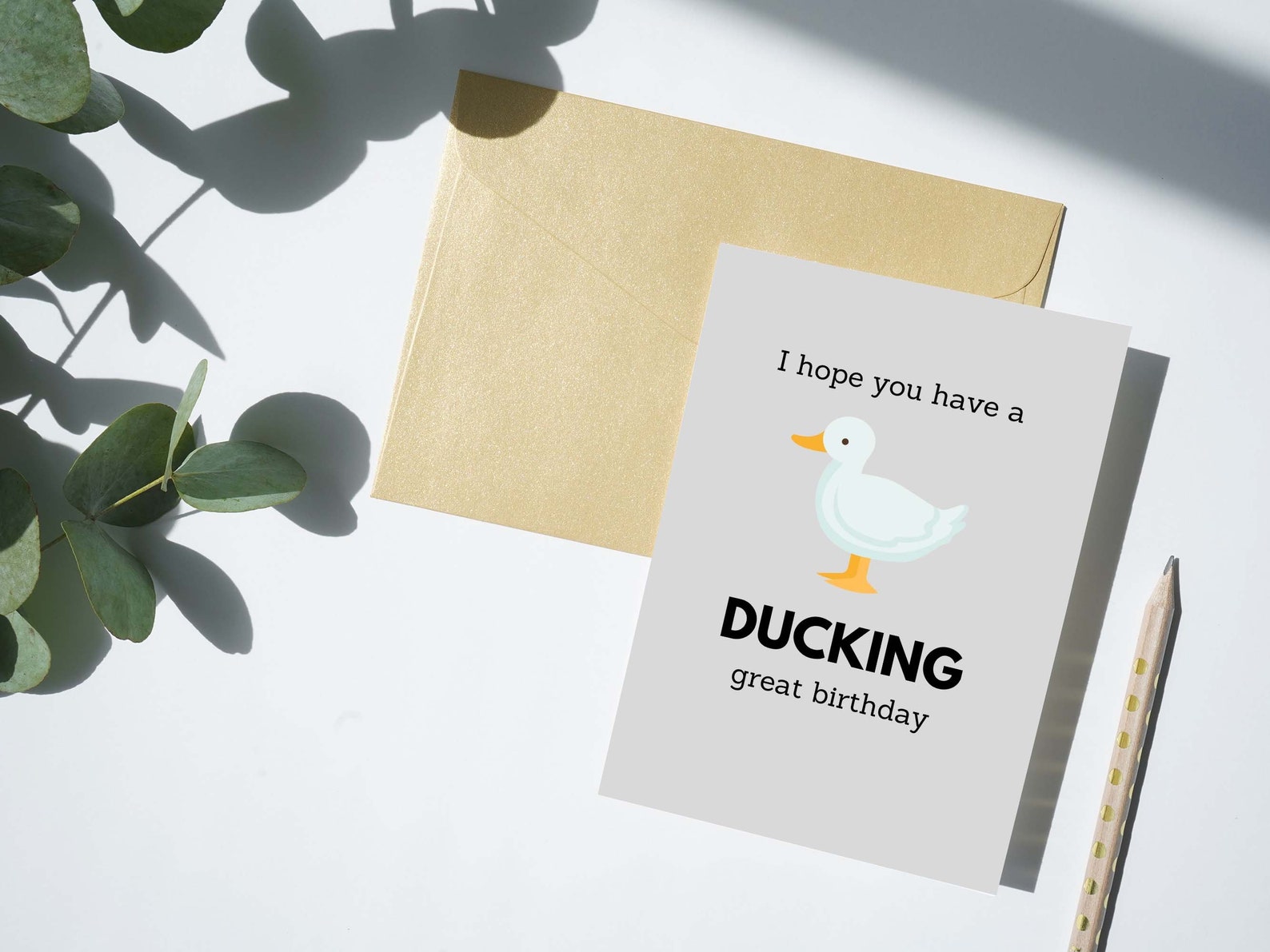 Duck Pun Birthday Card Printable Instant Download - Etsy Australia