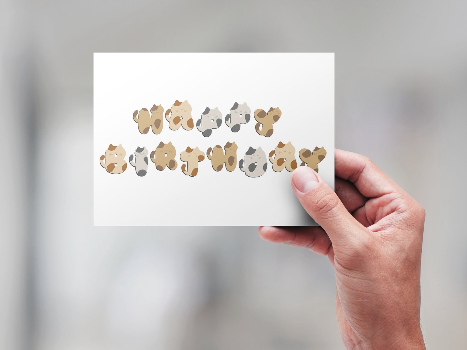 Cat Alphabet Birthday Card Printable Instant Download - Etsy