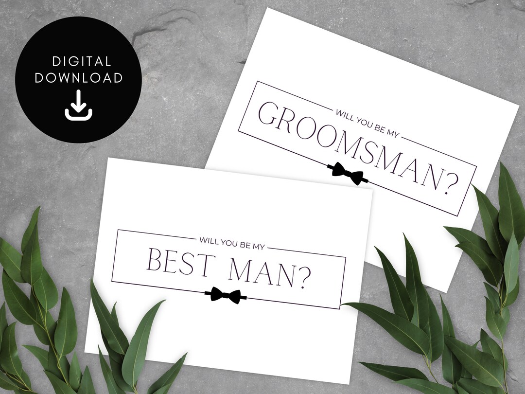 Best Man & Groomsmen Proposal Cards, Modern, Minimalist Design ... Best Man & Groomsmen Proposal Cards, Modern, Minimalist Design ...