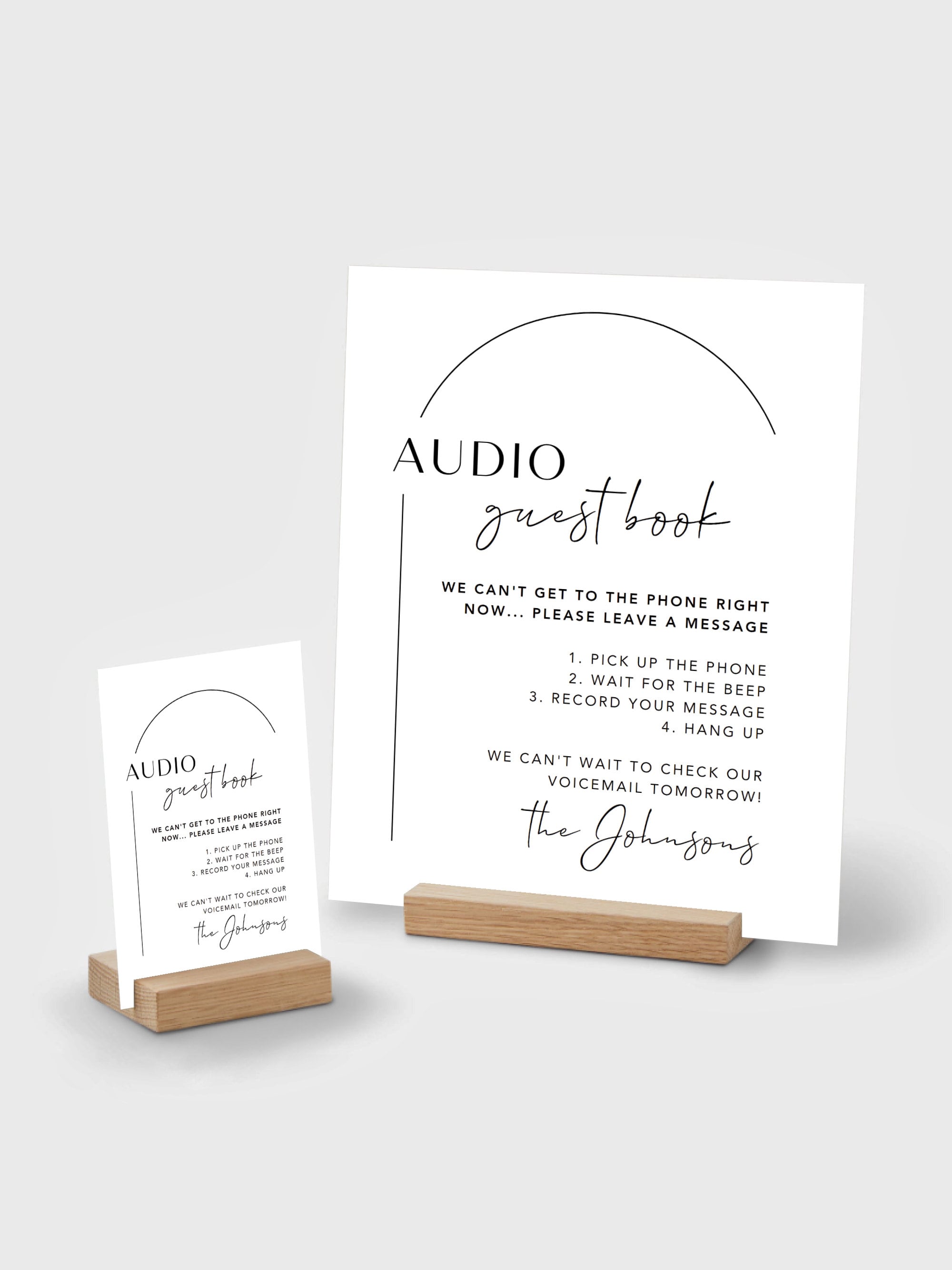 Audio Guest Book Sign for Wedding Modern Minimalist Wedding Signage ...
