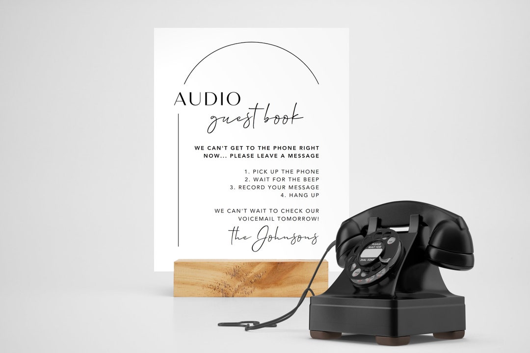 Audio Guest Book Sign for Wedding Modern Minimalist Wedding Signage ...