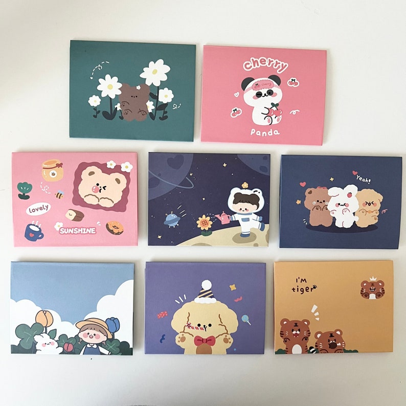 Cute Kawaii Postcard Window Envelope Memo Card - Etsy