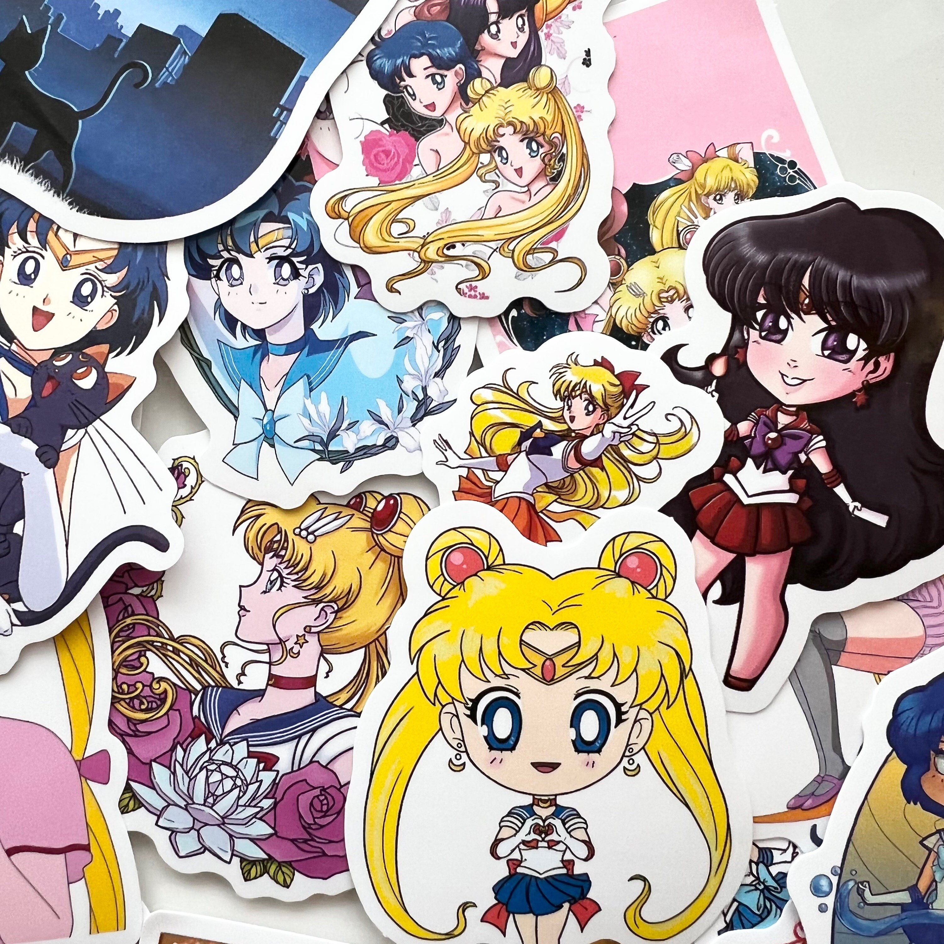Sailor Moon Sticker Set Sailor Moon Sailor Venus Sailor Mercury Sailor ...