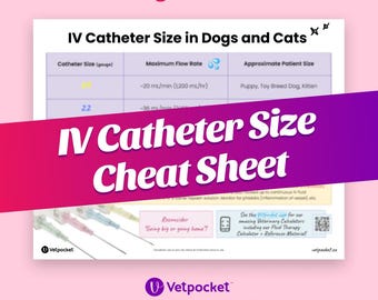 Veterinary ET Tube Size in Dogs and Cats Cheat Sheet - Etsy
