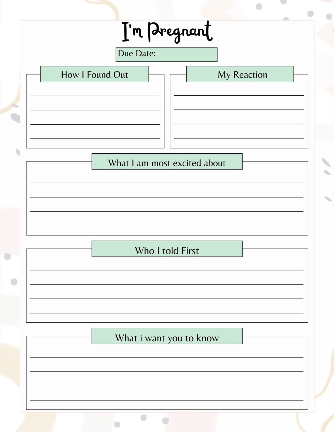 Digital and Print Pregnancy Planner Help Keep Track of Your Wonderful ...