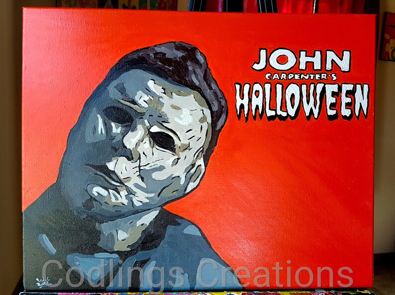 Halloween Michael Myers John Carpenter Acrylic Painting 16x20 Canvas - Etsy