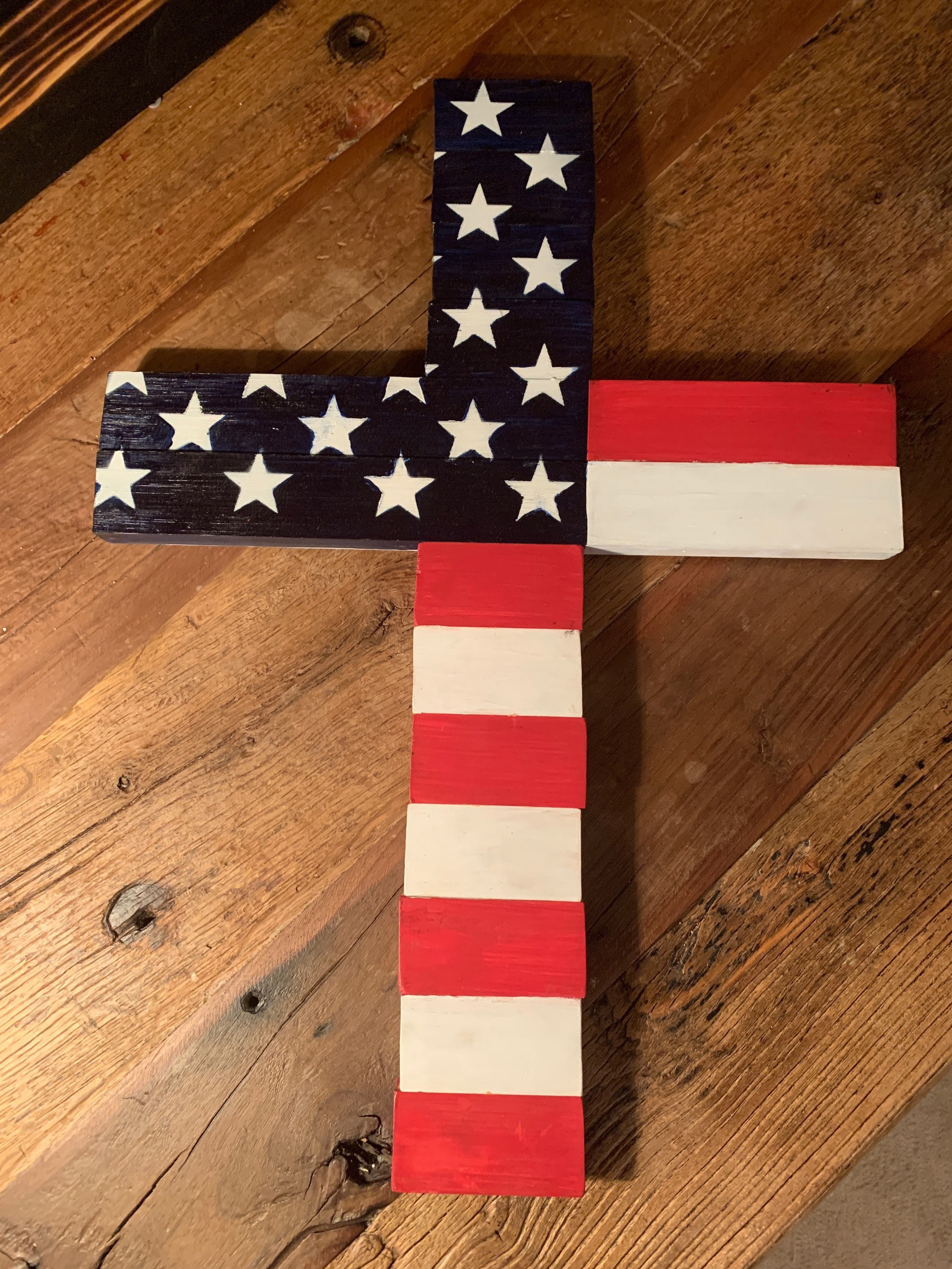 American Flag Cross - Etsy