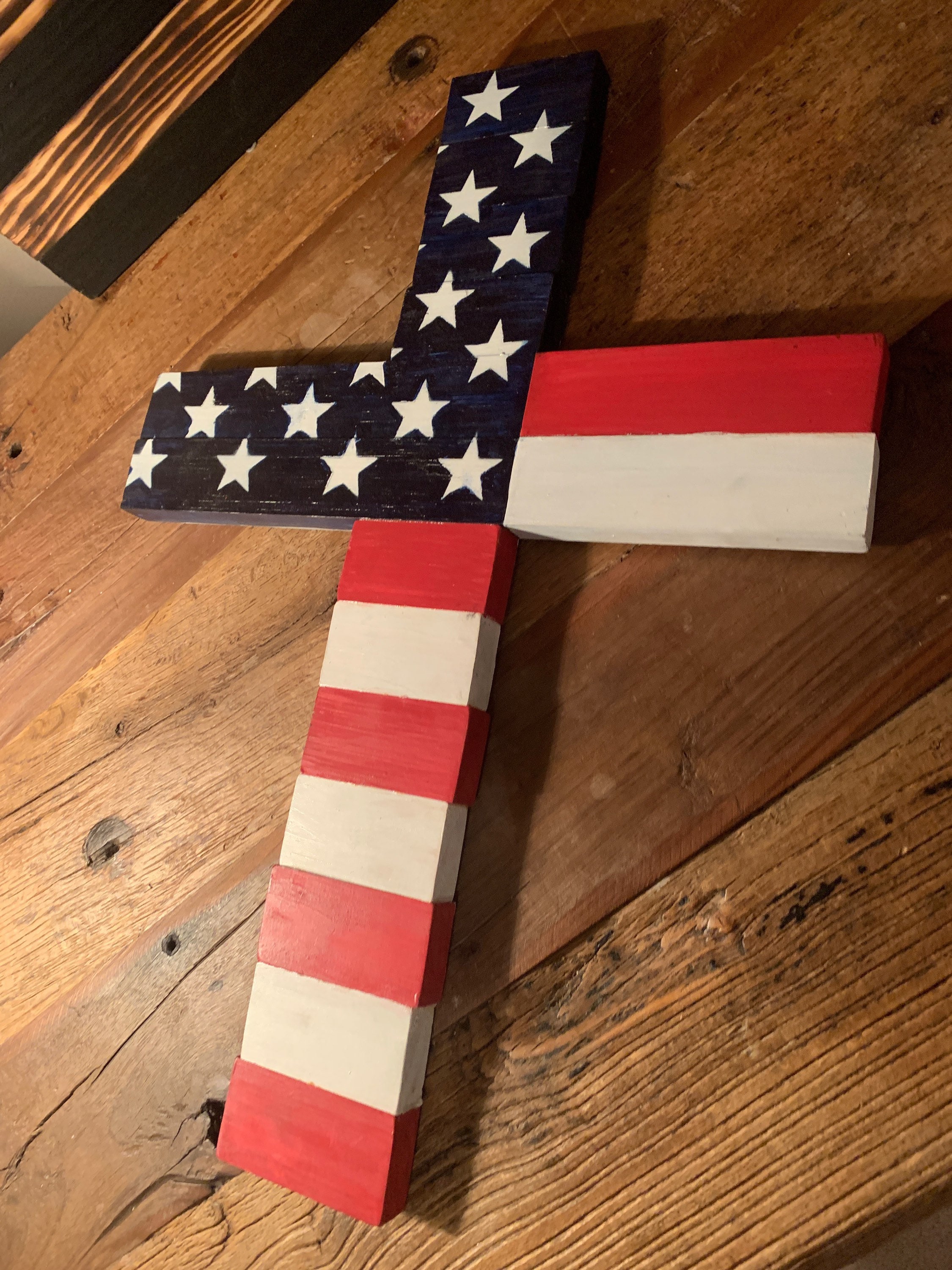 American Flag Cross - Etsy