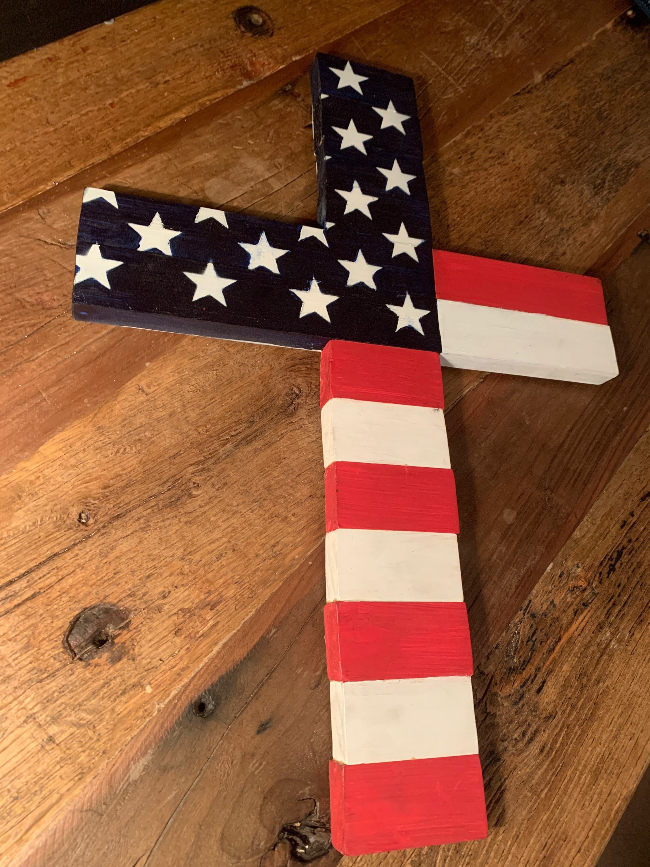 American Flag Cross - Etsy