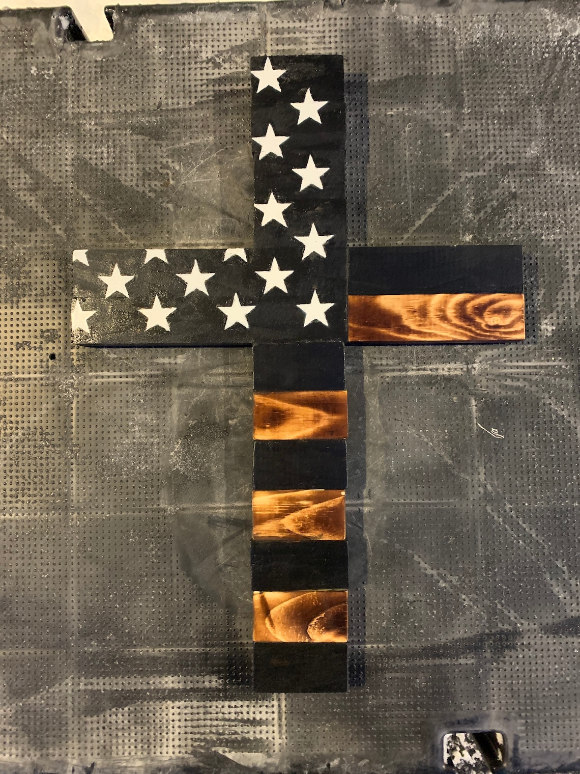 American Flag Cross (burnt) - Etsy