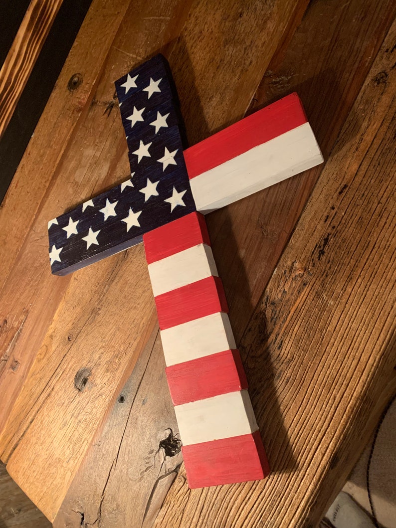 American Flag Cross - Etsy