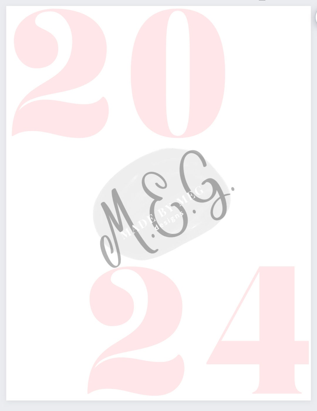 Digital 2024 Cover Page - Etsy