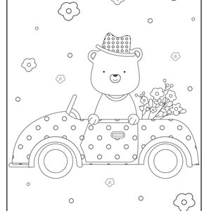 Digital Print Children's Coloring Book - Bears - Etsy