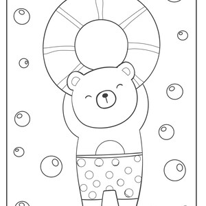 Digital Print Children's Coloring Book - Bears - Etsy
