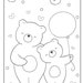 Digital Print Children's Coloring Book - Bears - Etsy