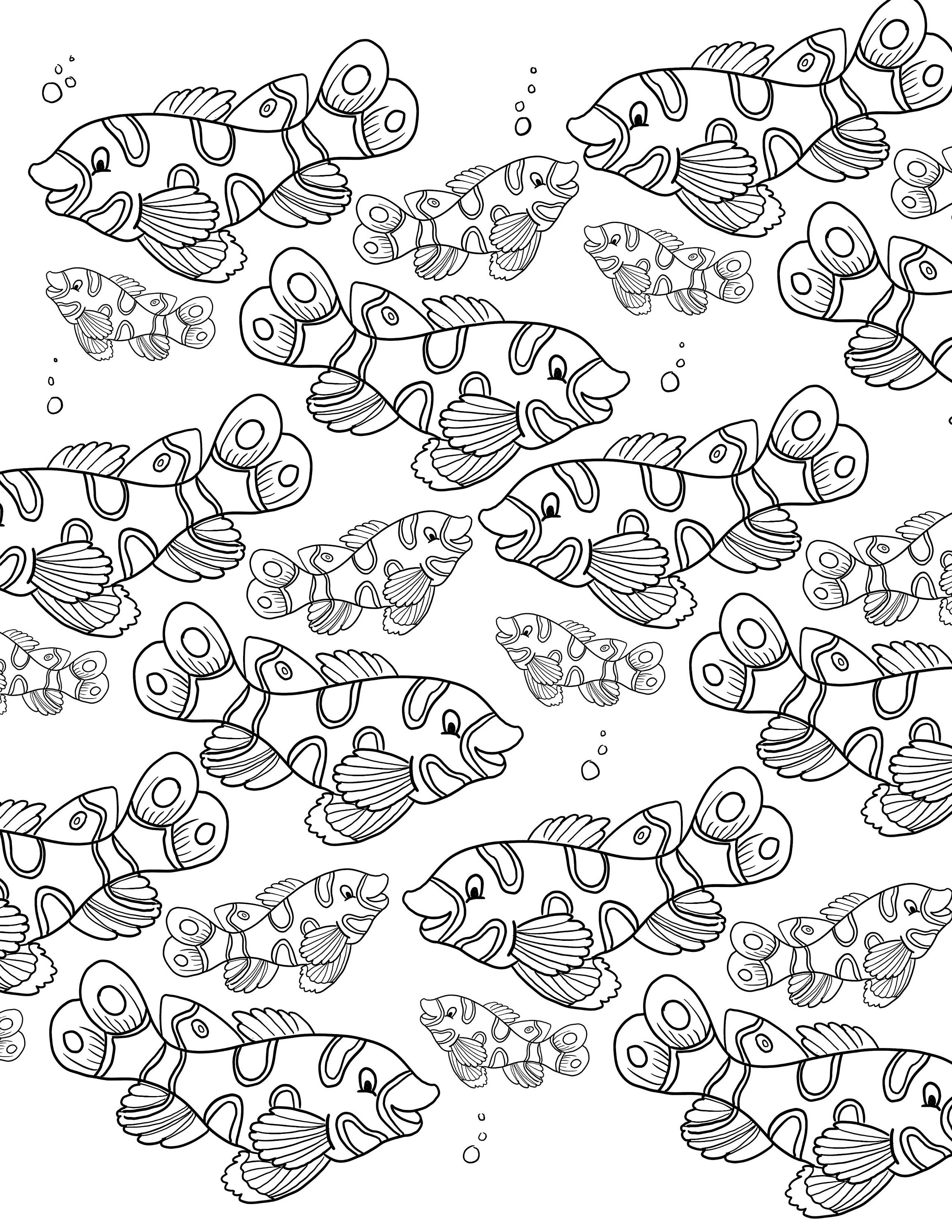 Digital Print Underwater Animals Coloring Book - Etsy