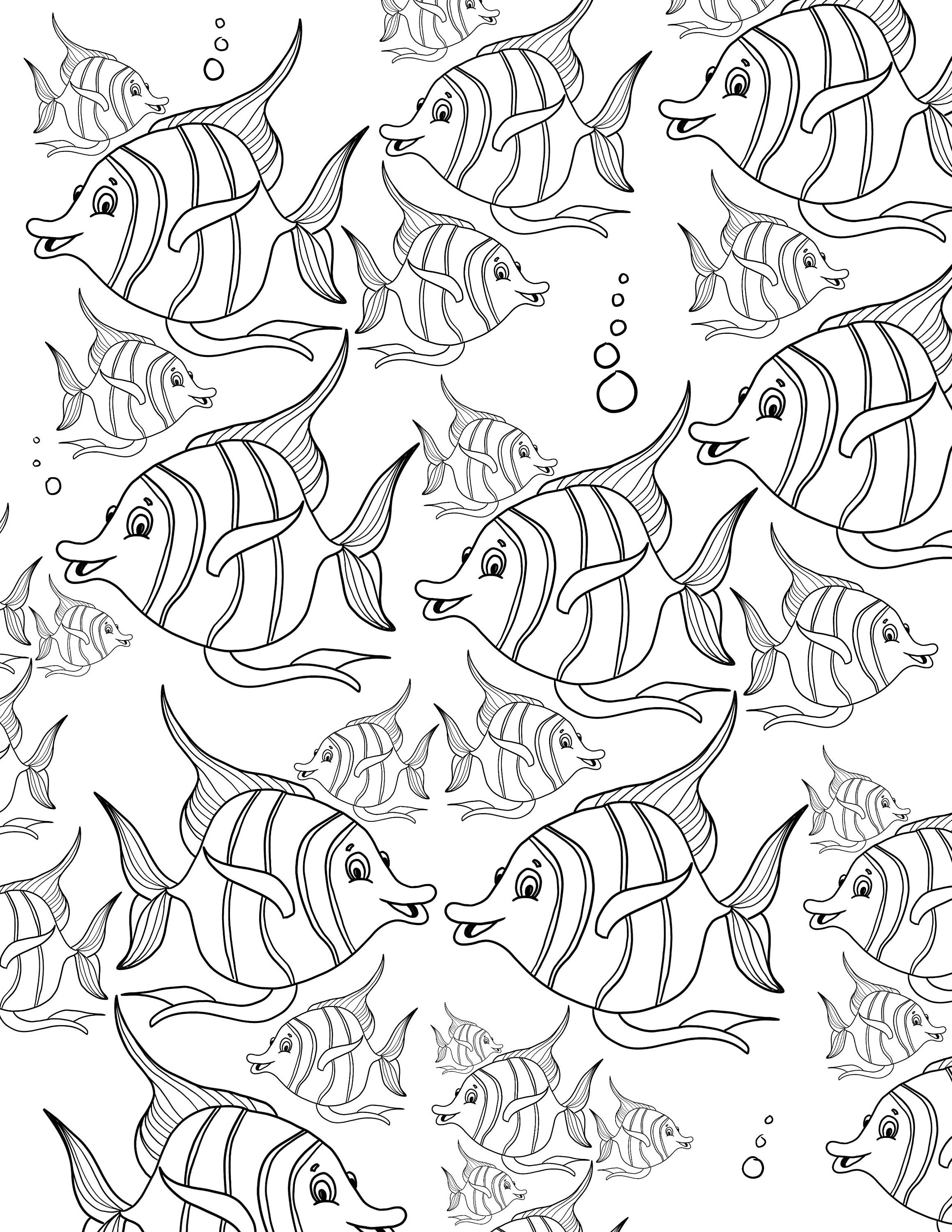 Digital Print Underwater Animals Coloring Book - Etsy