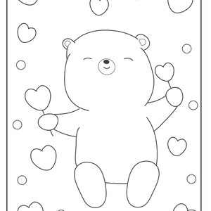 Digital Print Children's Coloring Book - Bears - Etsy