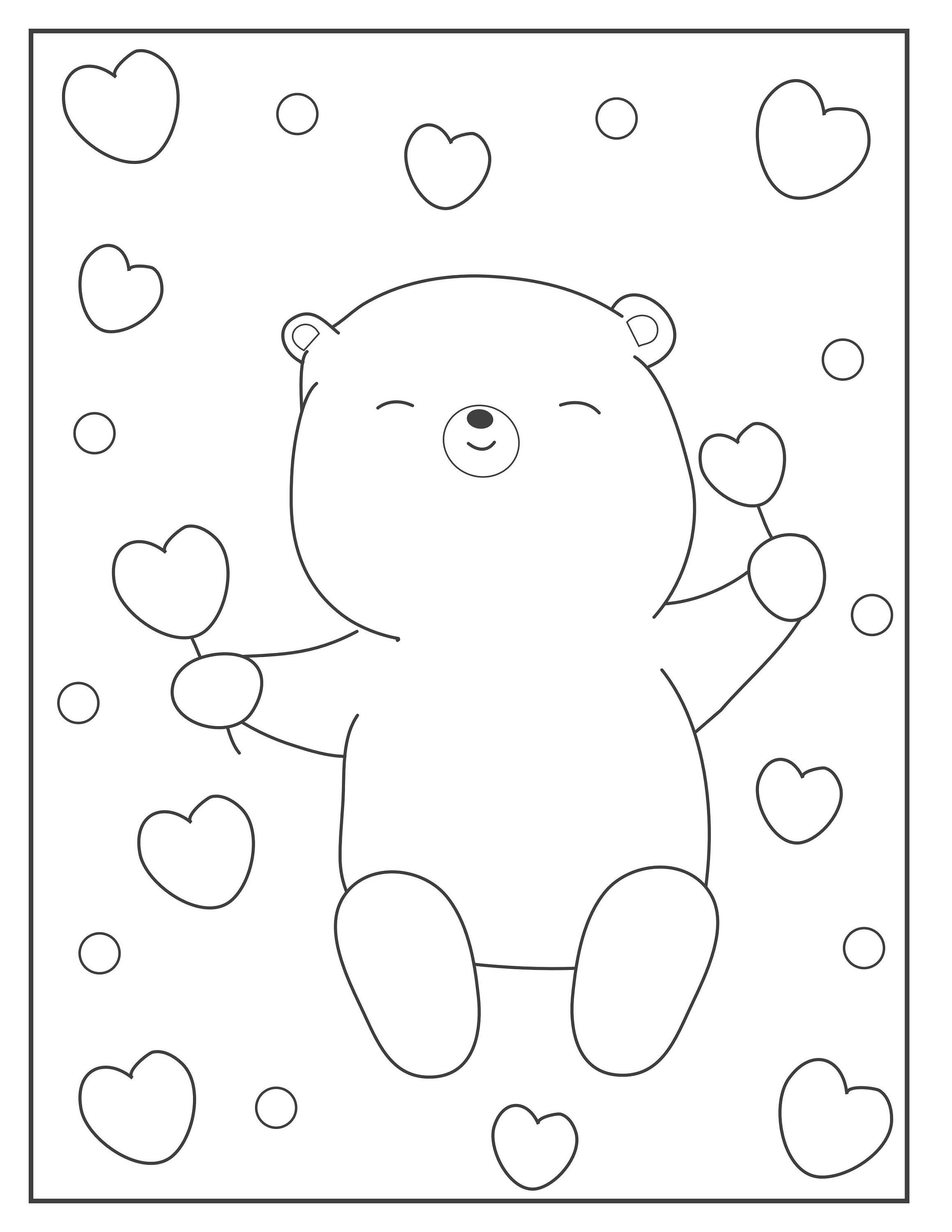 Digital Print Children's Coloring Book - Bears - Etsy