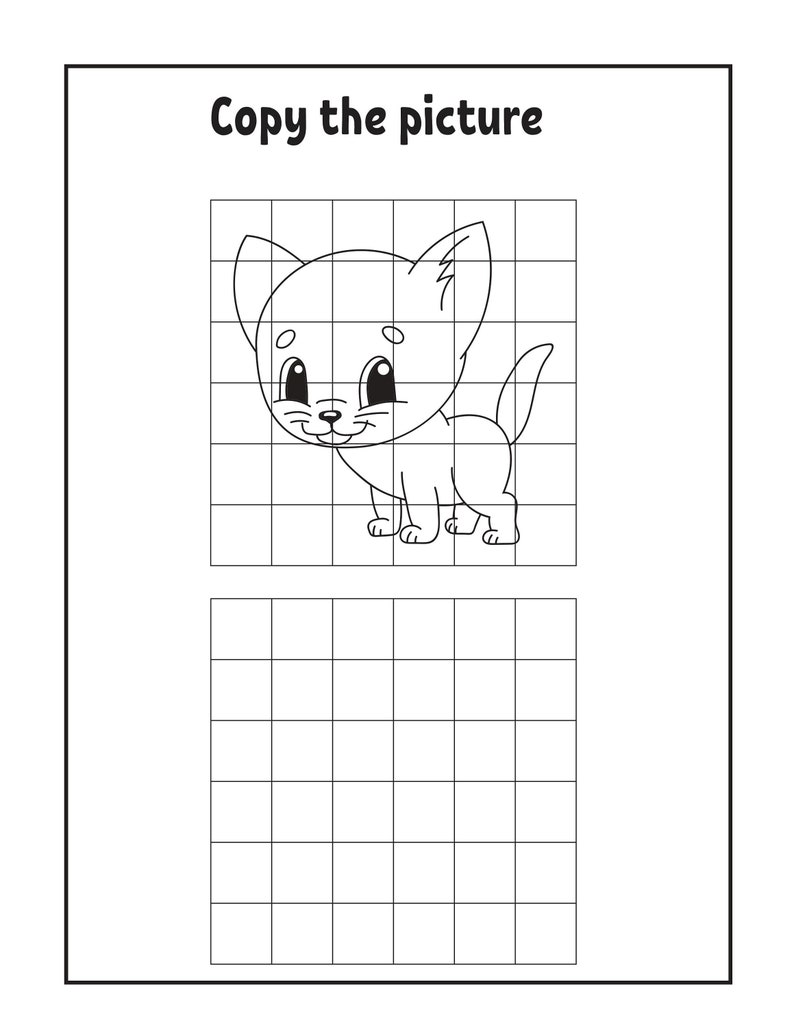 Digital Print "copy the Picture" Coloring Book - Etsy