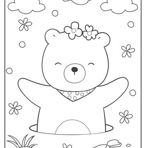 Digital Print Children's Coloring Book - Bears - Etsy