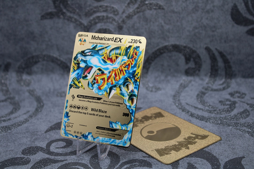 Charizard Charizard MEGA EX Pokemon Card Metal Gift Present Card Custom ...
