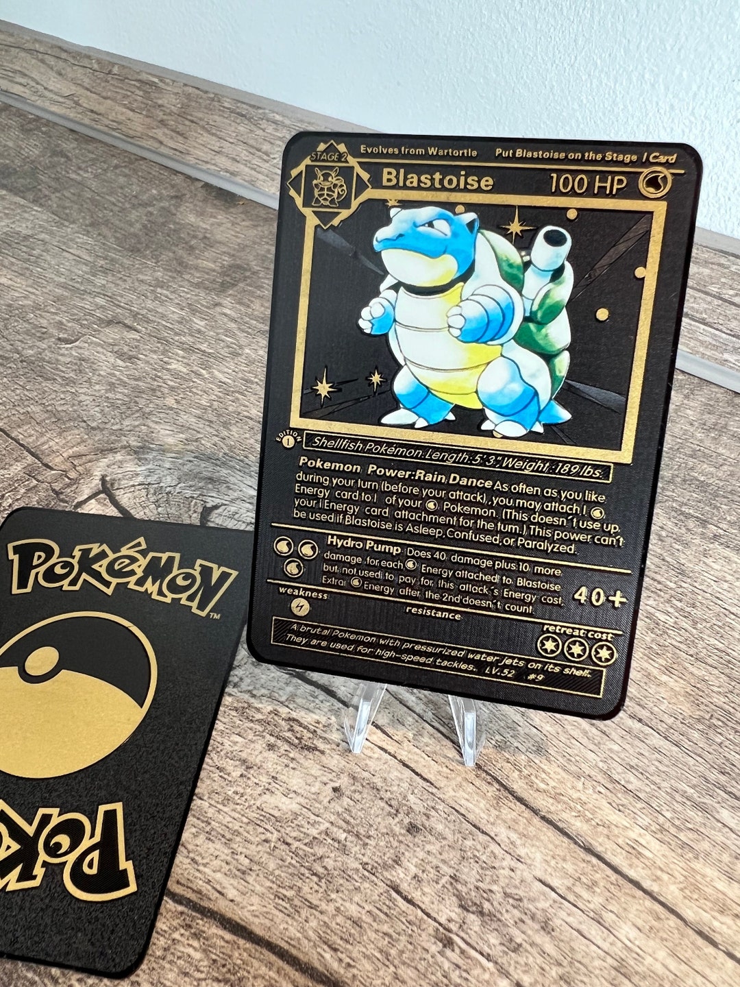 Blastoise/turtok Black Metal Card Gift Pokemon Trading Card Trading ...