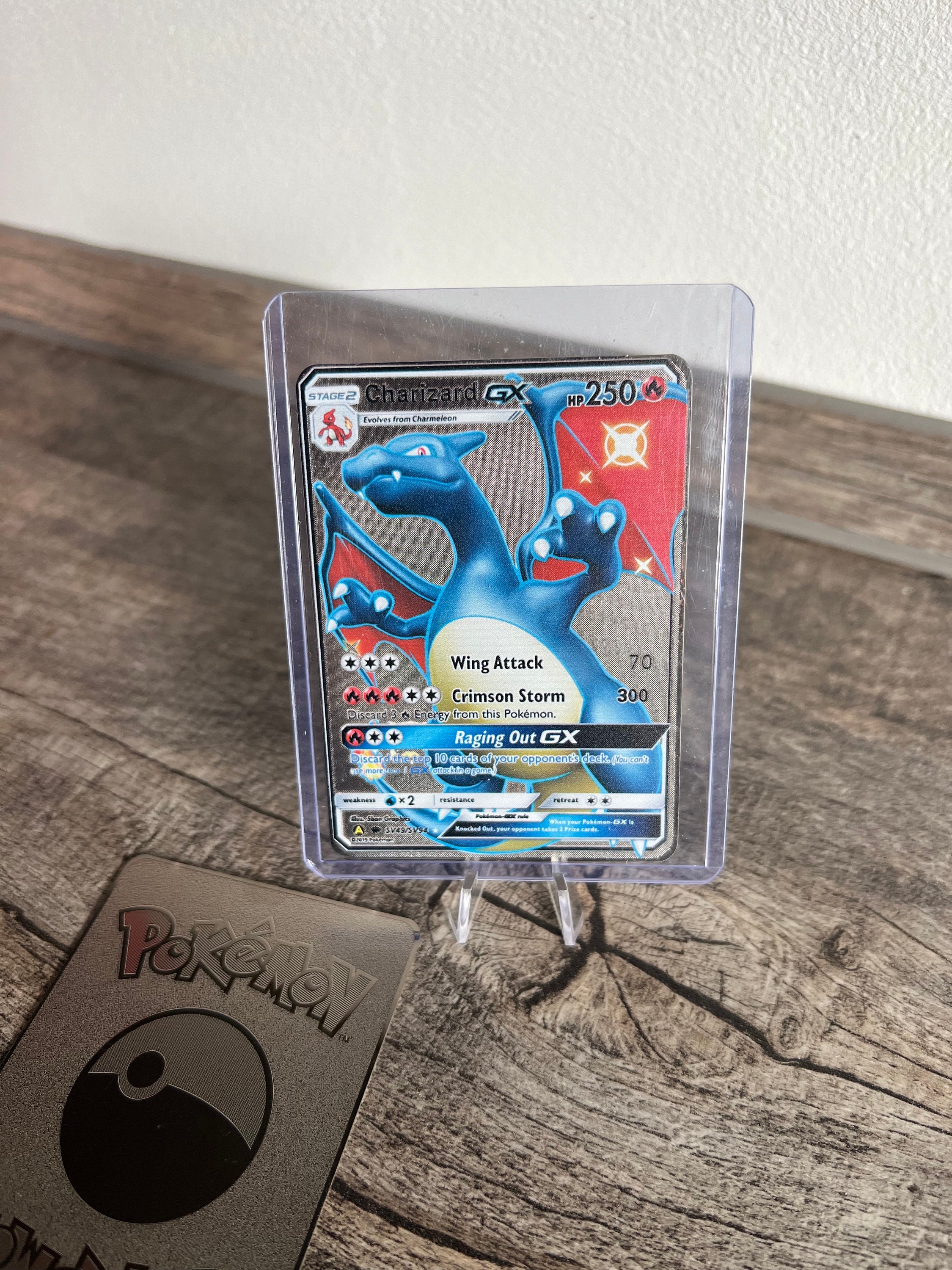 Charizard Charizard GX Silver Metal Pokemon Trading Card - Etsy