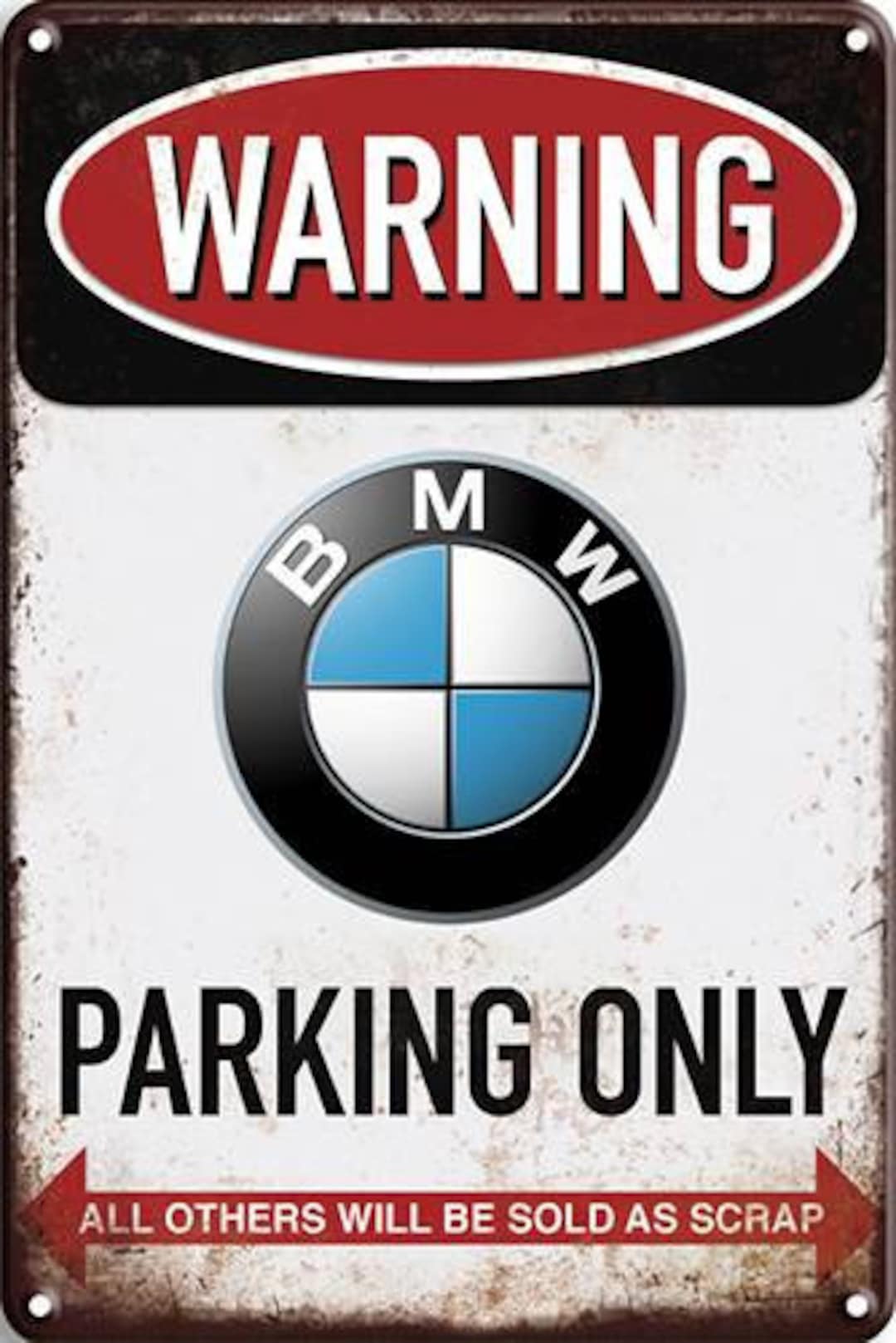 BMW Parking Only Tin Sign 20 X 30 Cm Mixed Drink Bar Recipes Cocktail ...