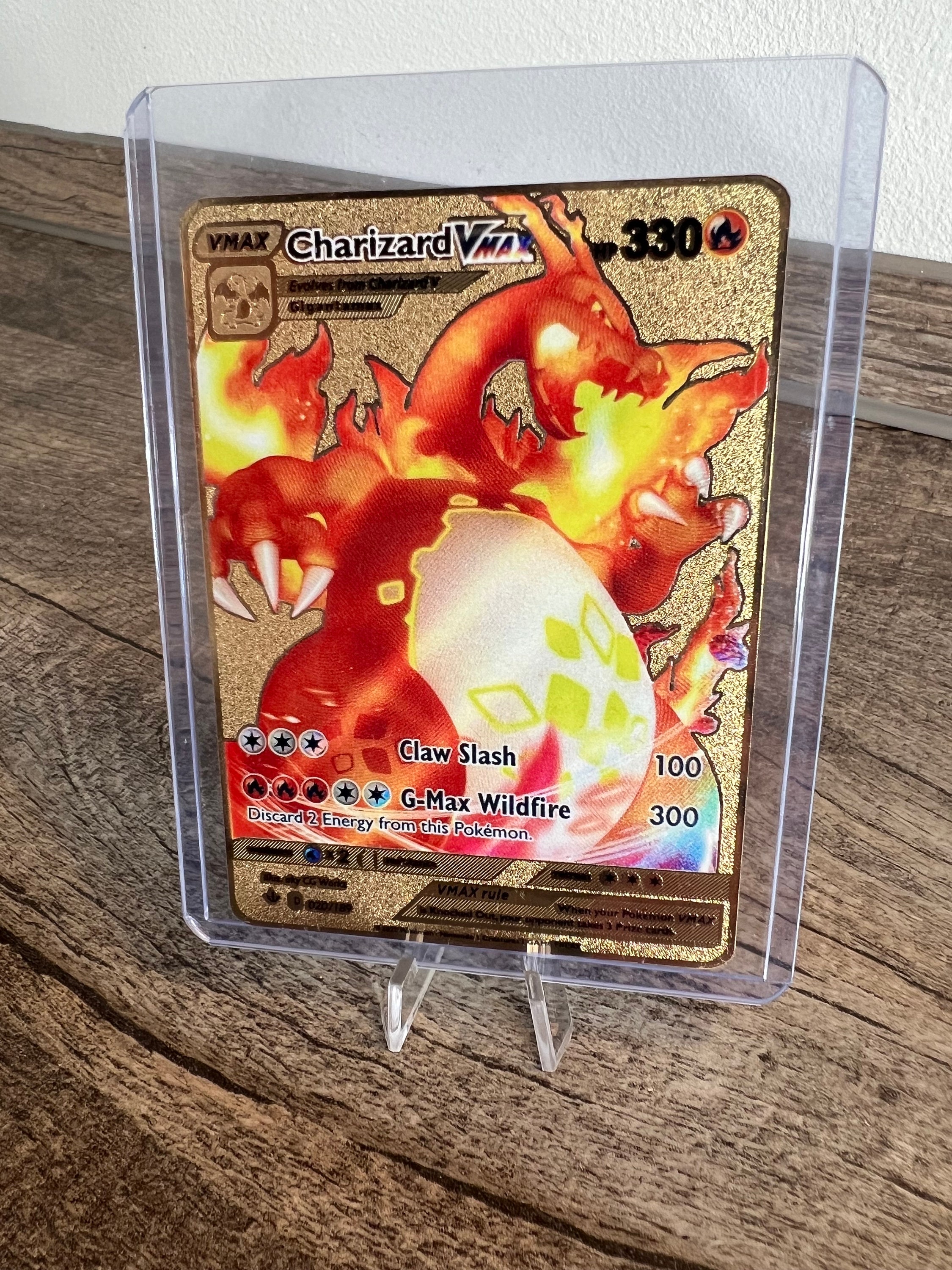 Charizard Charizard VMAX Metal Pokemon Trading Card Charizard - Etsy
