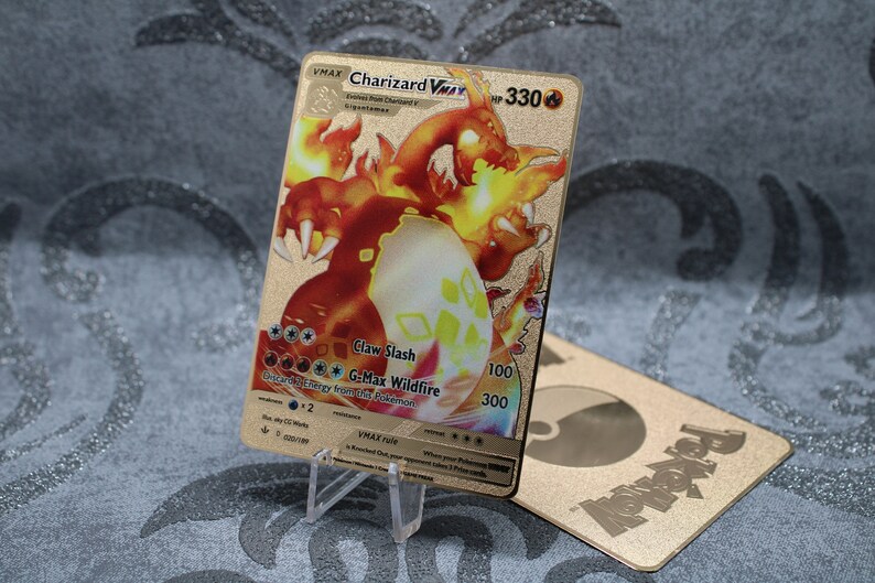 Charizard Charizard VMAX Metal Pokemon Trading Card Charizard - Etsy