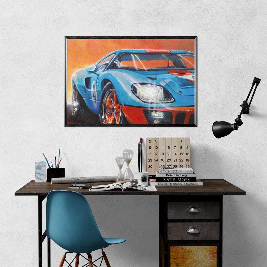 1950 Ford GT40 Print of an Original Painting - Etsy UK