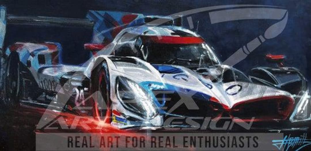 IMSA BMW Racecar Closeup Print of an Original Painting - Etsy