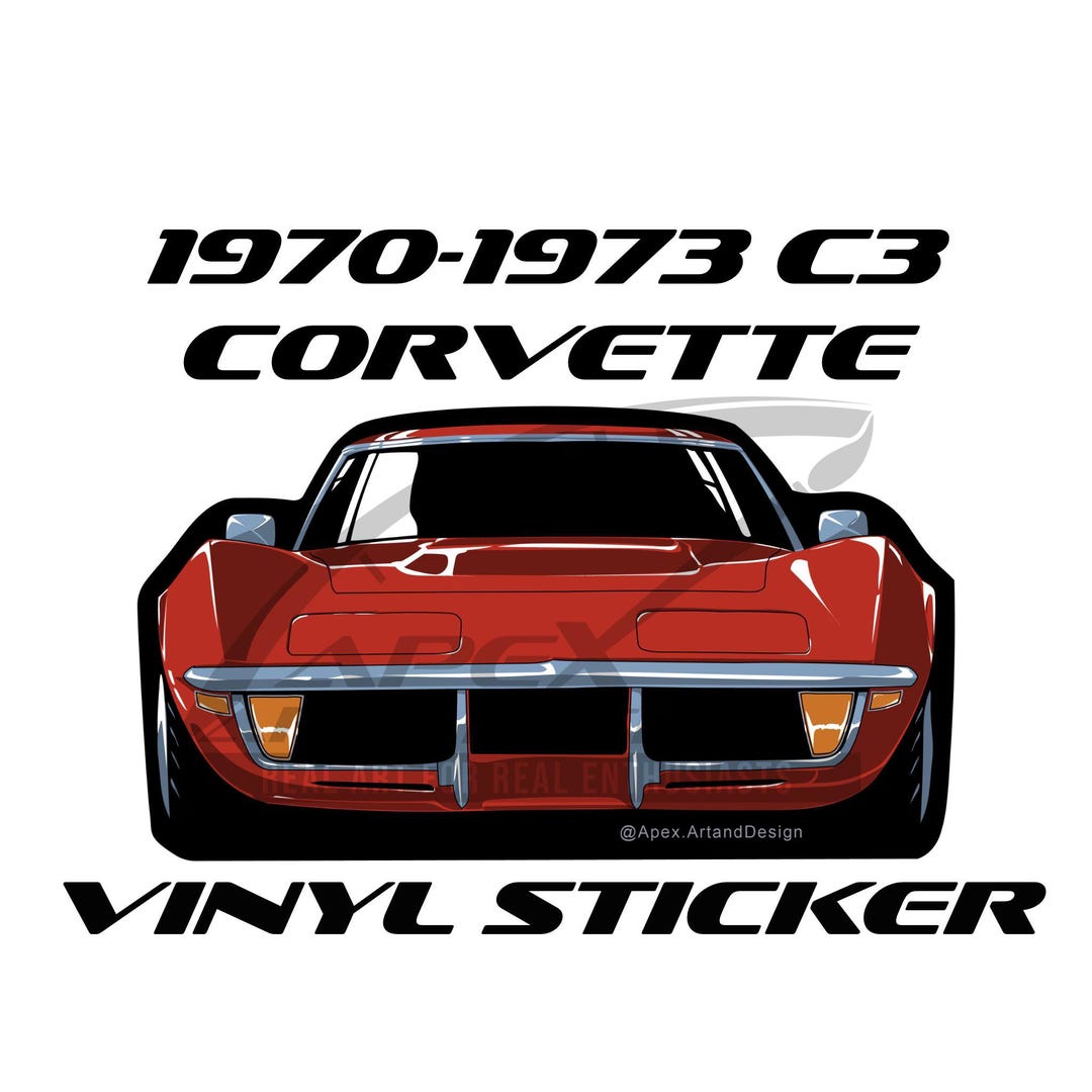 1970-1973 C3 Corvette Vinyl Sticker - Etsy