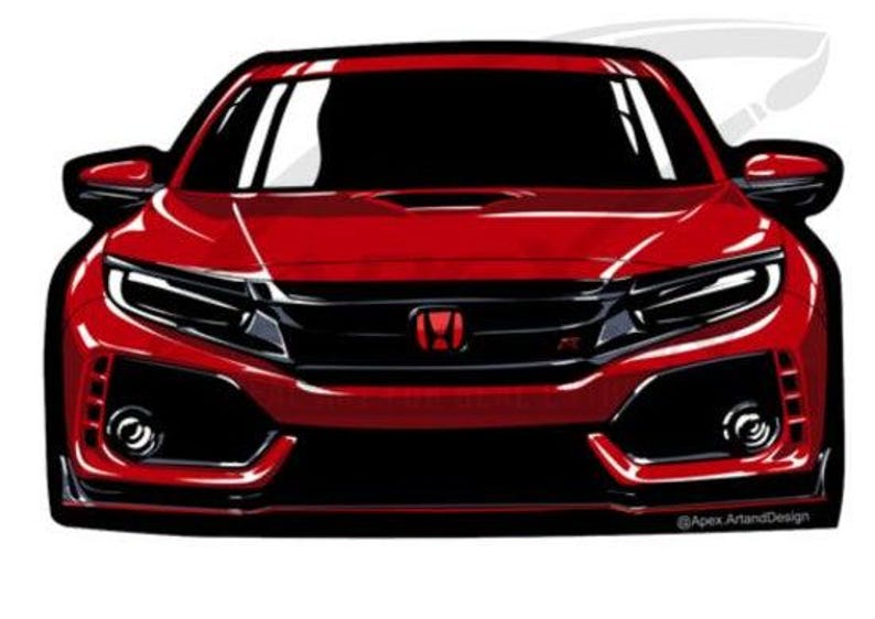 Honda Civic Type R (10th Gen) Vinyl Sticker - Etsy