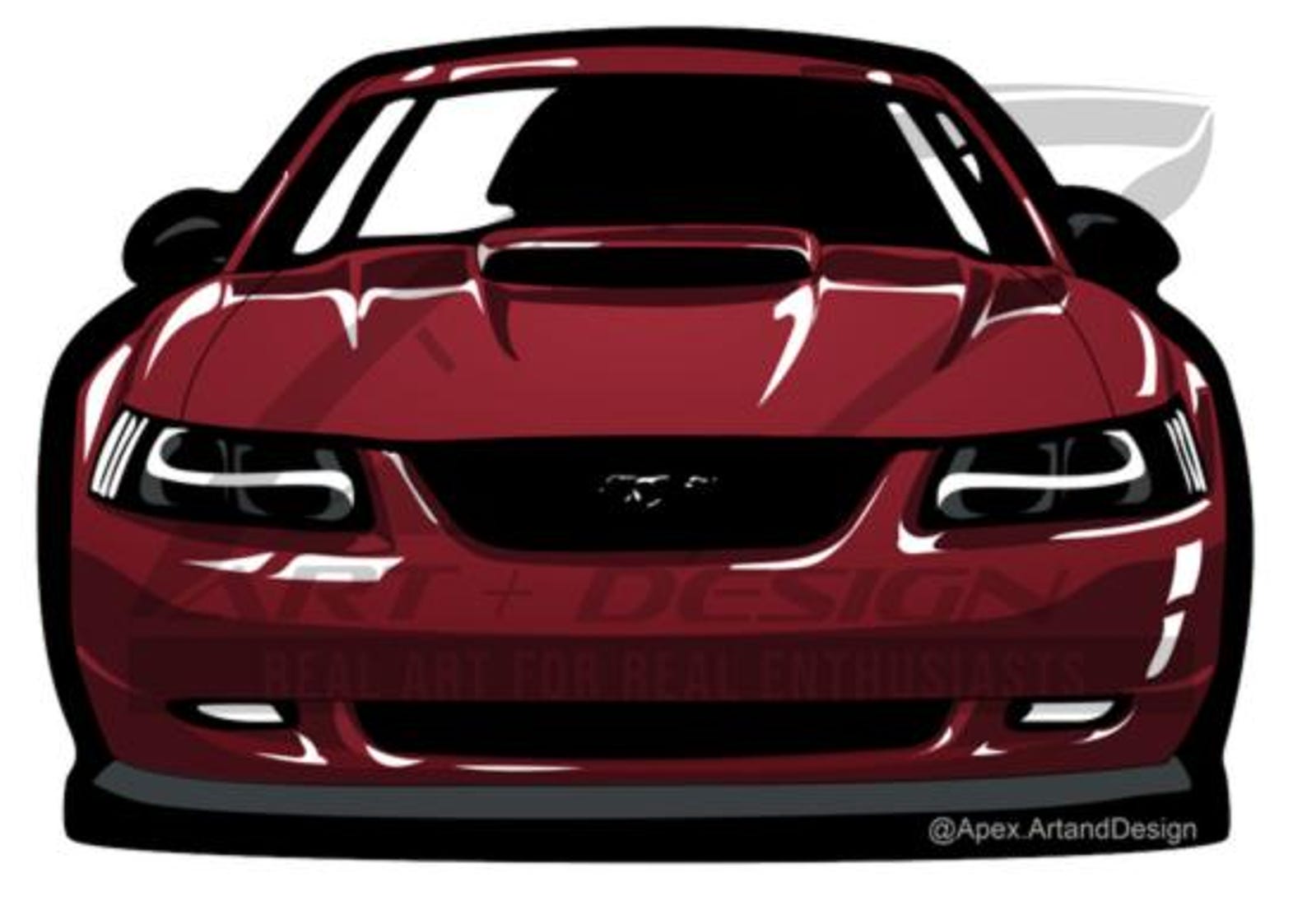 New Edge Mustang Vinyl Sticker - Etsy