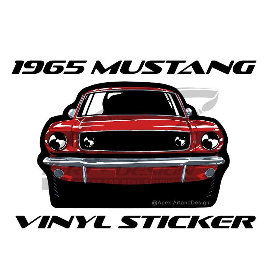 1965 Mustang Vinyl Sticker - Etsy
